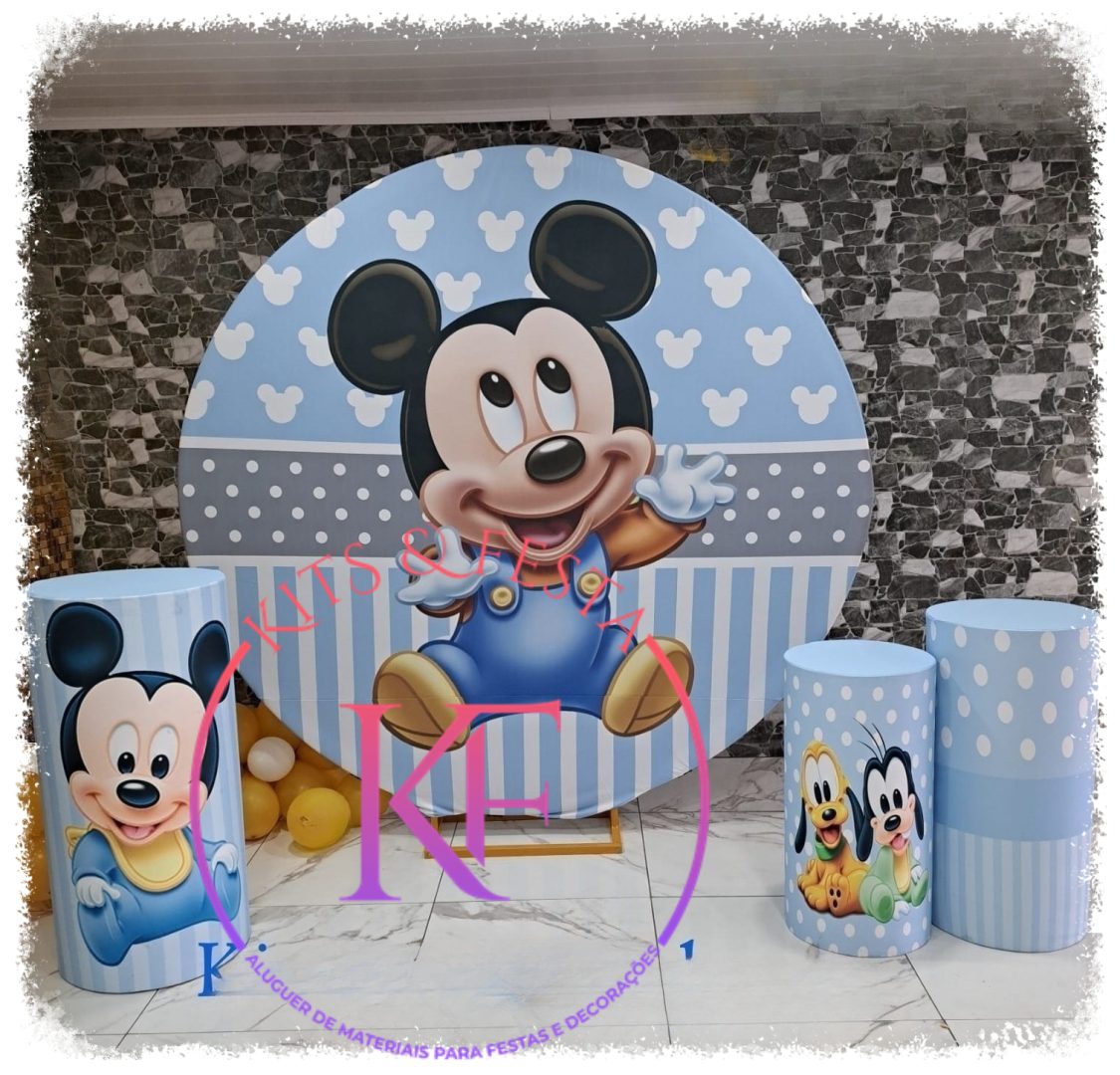 Mickey Bebe Painel Kit Festa Decoração - Kit Festa Açores